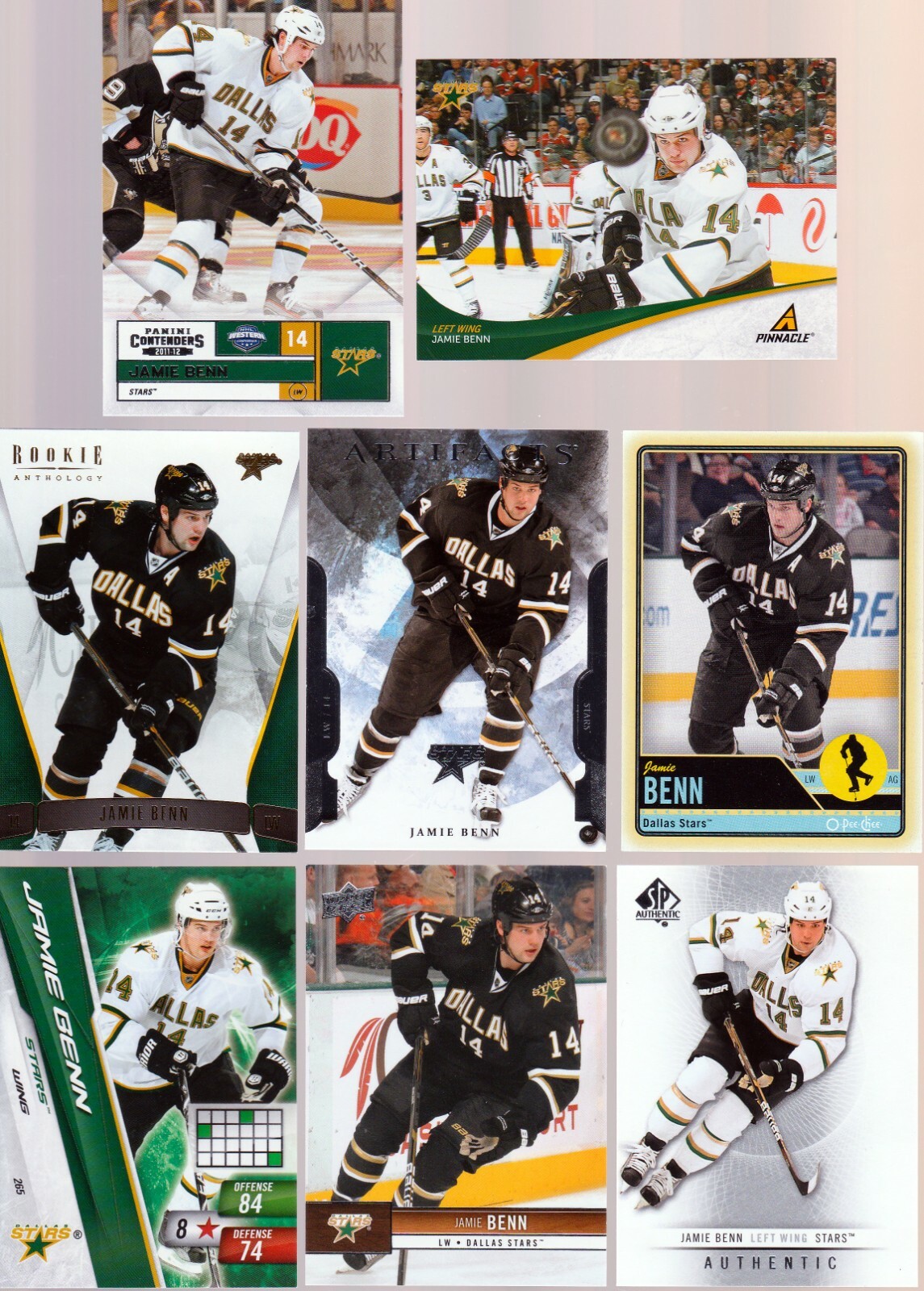🏒 Huge 40 + different JAMIE BENN cards lot 2010 - 2022 Stars team ...