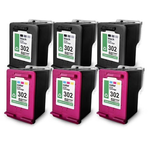 6x Eurotone Eco Cartuccia 3+3 F R HP Officejet 3834 4656 4658 3830 4657 ...
