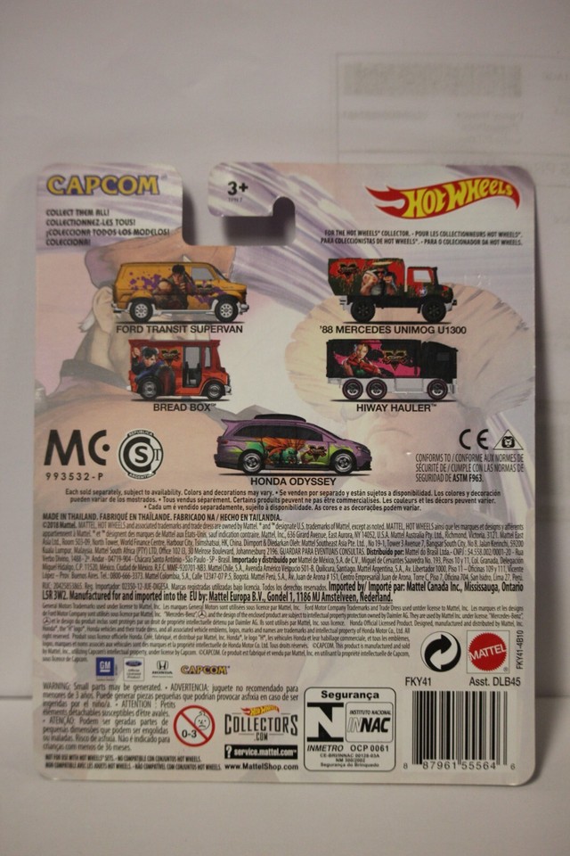 2019 Hot Wheels Themed CAPCOM Street Fighter V 1988 Mervedes Unimoc ...