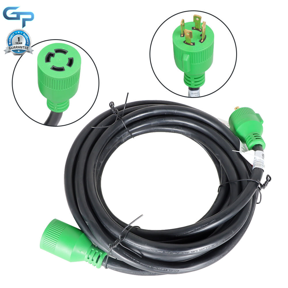 25/50/75/100Ft Generator Extension Power Cord L14-30 30 Amp Power Inlet ...