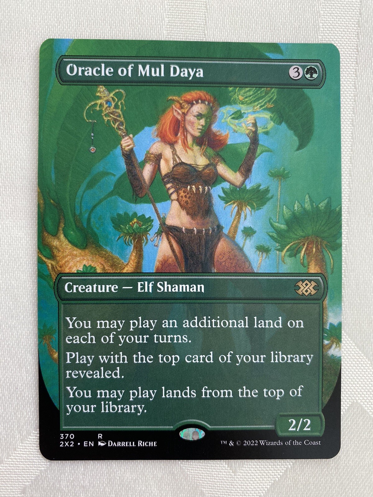 ORACLE OF MUL DAYA *Non-Foil* Borderless Art 2X2 MTG NM/MT Double ...