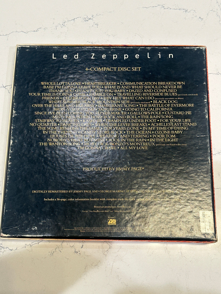 Led Zeppelin "Led Zeppelin" 4 CD Box Set With Book Insert- Rip on Box ...