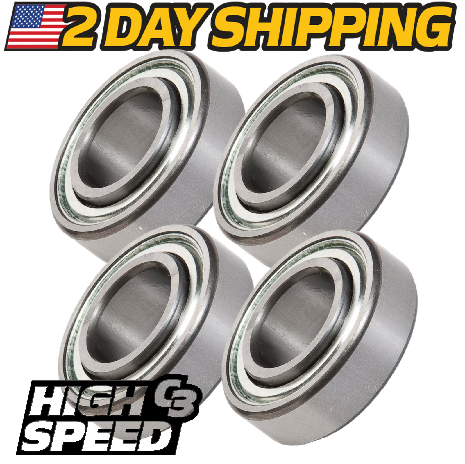 (4 Pk) Spindle Bearing Rebuild Kit fits BobCat Bunton Ryan 2720759 w/C3 ...