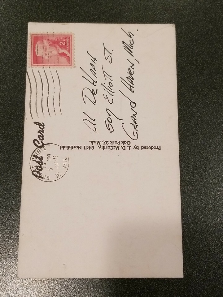 DAVE MIDDLETON Detroit Lions Vintage J.D. McCarthy Postcard | eBay