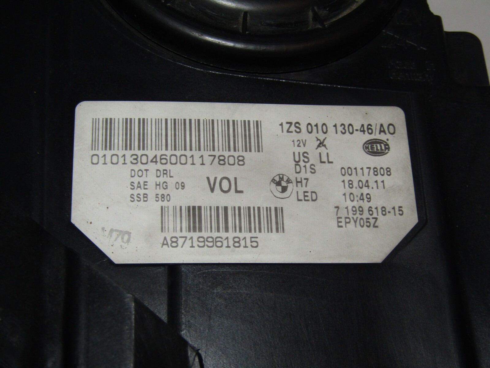 BMW OEM 1zs010130-46 63127262728 Right Head Light Assembly 63127262728 ...