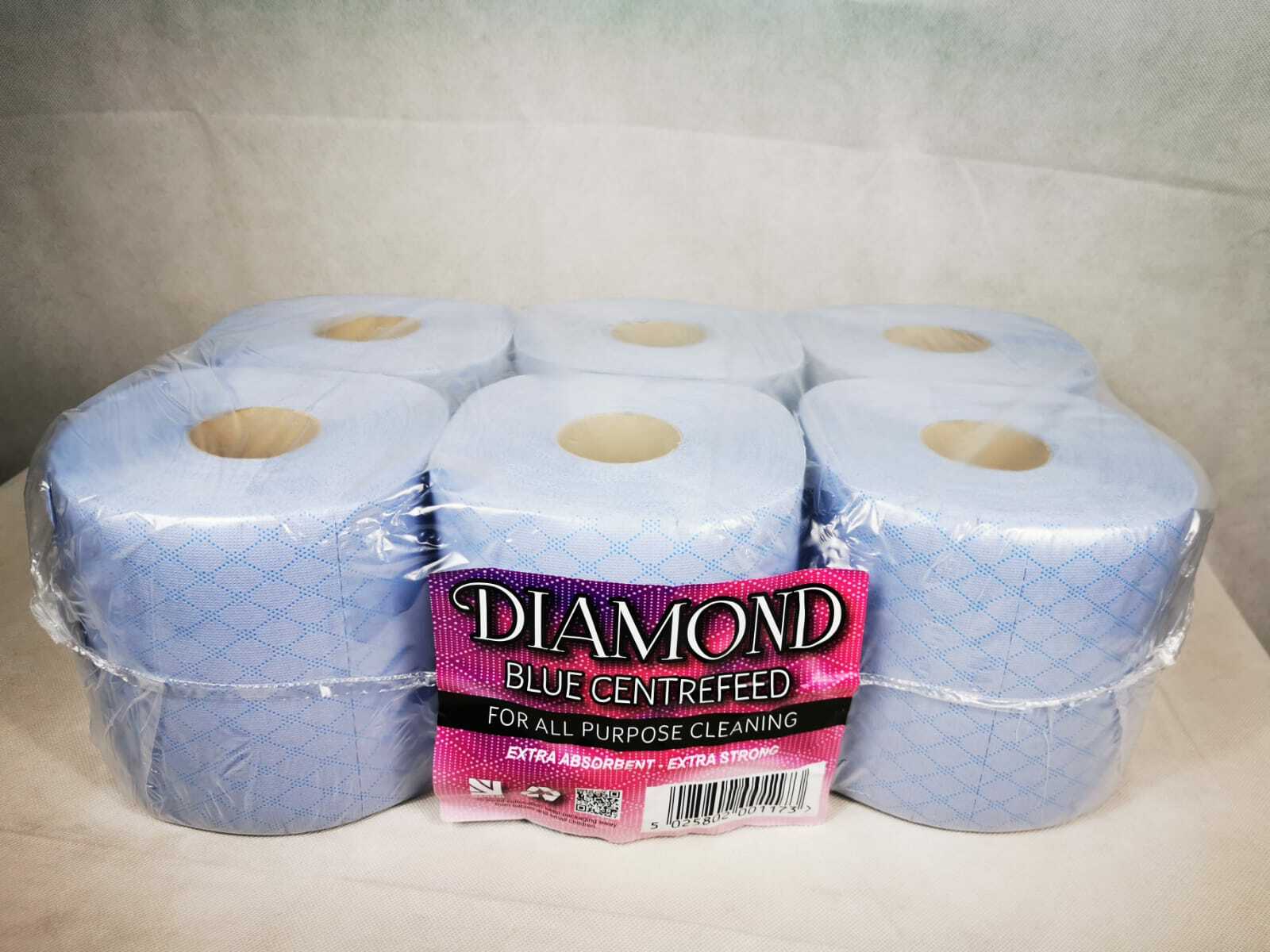 Diamond Centrefeed 2 Ply Paper Towel Rolls - Blue, Pack of 6 for sale ...
