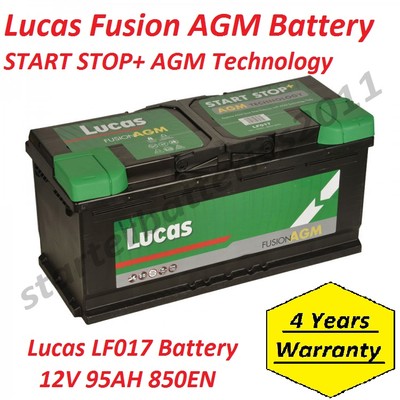 Lucas LF017 12V 95AH 850A AGM VRLA Battery MERCEDES-BENZ 0055411001 ...