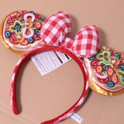 Tokyo Disney Sea Resort Minnie Ears Pizza Italy Plush Mickey Headband ...