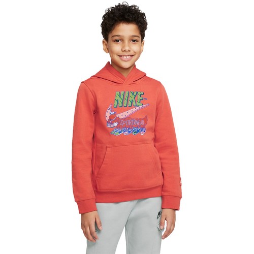 Nike Sportswear Club Yeah Mantra Orange DV0067-861 Big Kids' Pullover ...