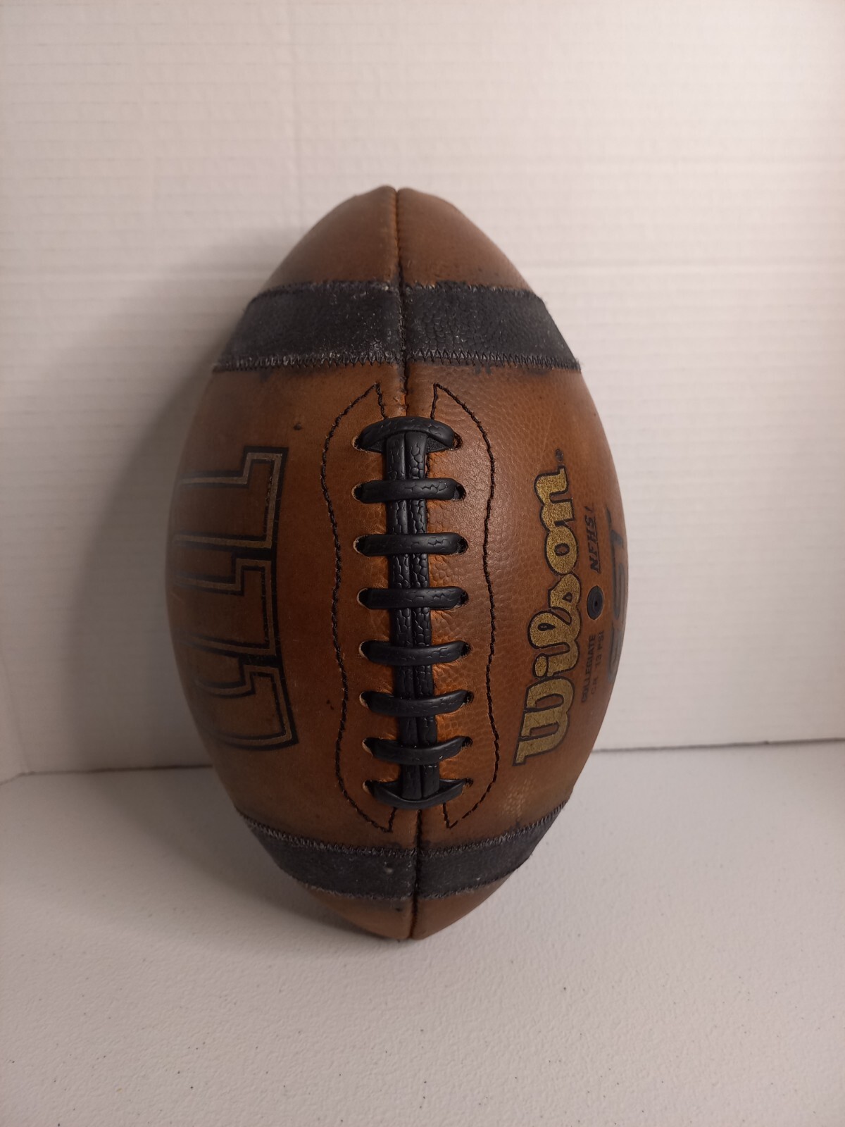 Wilson GST 1003 NCAA Leather Football 1003 High School Game Used Black ...