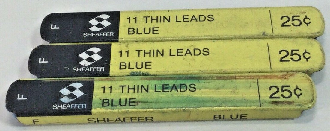Sheaffer 11 Thin Leads BLUE Lot Of 3 VINTAGE NEW Fast Free Shipping! | eBay
