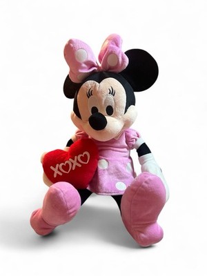 Disney Minnie Mouse Valentine Day XOXOX Heart Plush 19" Polka Dot ...