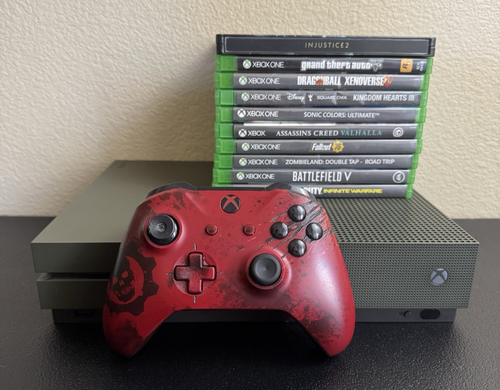[Xbox One S] Console Bundle 10 Games, 1 Controller Green Microsoft ...