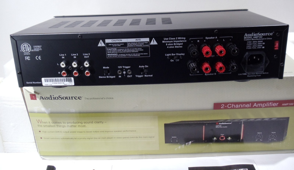 Audiosource AMP102 Stereo Power Amplifier - Nice | eBay