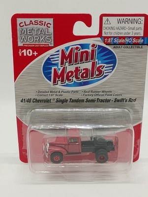 Classic Metal Works Mini Metals 1:87 HO Scale Red 41/46 Chevy Tandem ...
