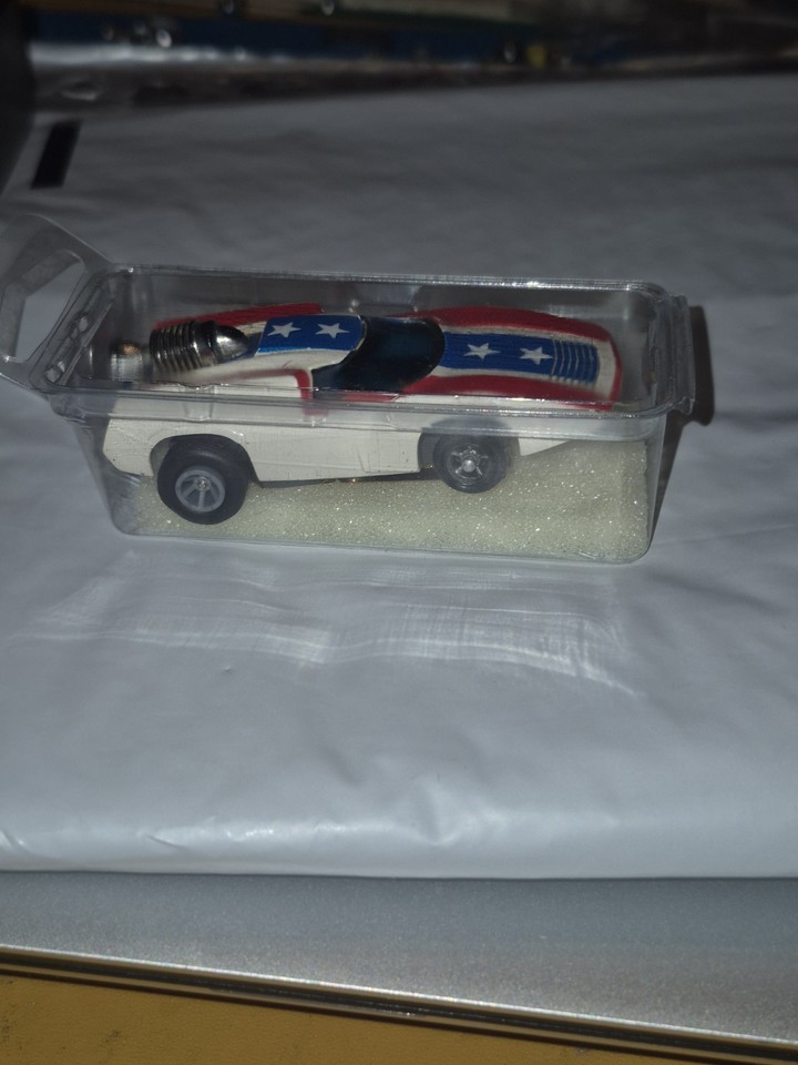 Aurora AFX Turbo Turnon Slot White/Red/Blue with Stars #1755 NonMag ...