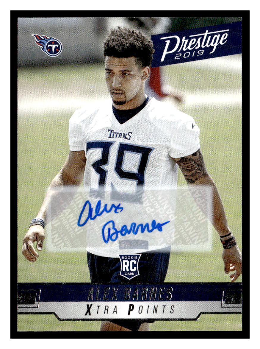Alex Barnes 2019 Panini Prestige 284 AU Rookie Xtra Points Signatures ...