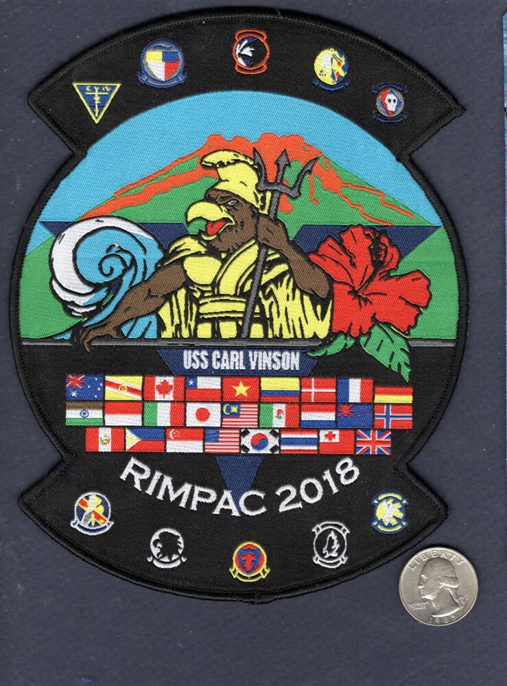 CVN-70 CARL VINSON RIMPAC 2018 US NAVY 7" Ship Squadron Cruise Jacket ...