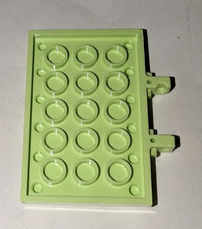 Lego 65133 Hinge Plate 4X6 Locking Dual 1 Finger Side Yellowish Green ...