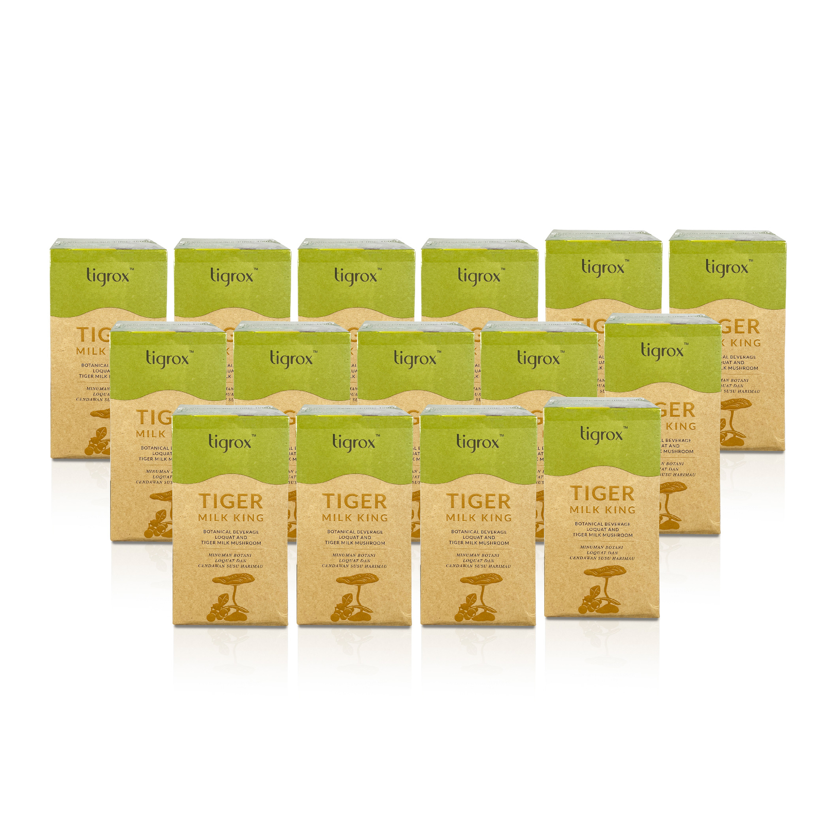 Tigrox Tiger Milk Mushroom (Loquat & Crystal Pear) Nourishes Lungs 15 x ...