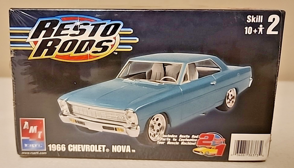 AMT Resto Rods 1966 Chevrolet Nova Kit # 38373 Factory Sealed Dented 1: ...