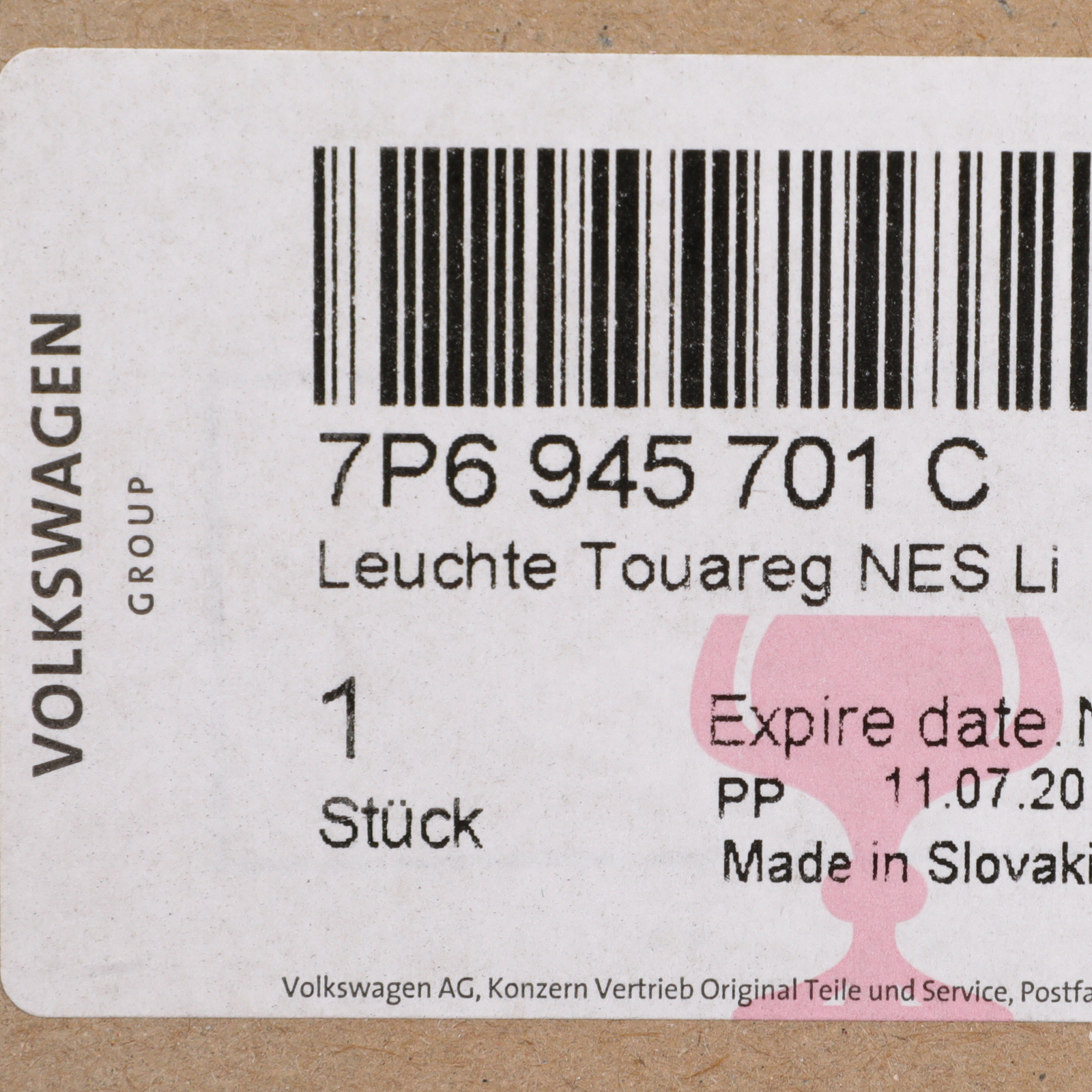 NEW OEM VW Volkswagen Touareg Driver Side Rear Inner Reflector 7P6-945 ...