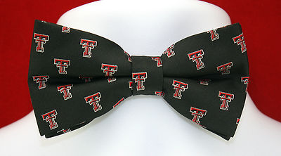 Texas Tech Red Raiders Men's Bow Tie Adjustable College Logo Black ...