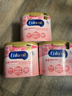 X3 Enfamil A.R. Infant Formula w/Added Rice 19.5oz EA 12/01/24 for ...