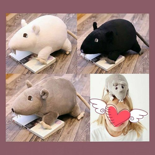 Gosig Ratta Rat Soft Toy Plush Cuddly Stoft Stuffed Doll Gift Black ...