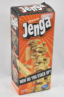 Jenga Classic Brand NEW Sealed Hasbro Original Wood Block Stacking Game ...
