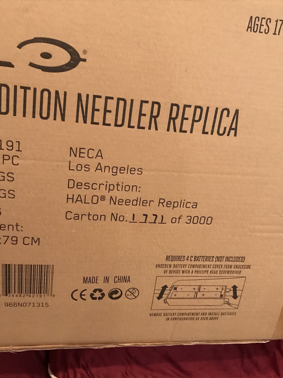 Halo - Needler Limited Edition Replica - 1:1 Size - Neca Working Lights ...
