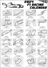 F1 Formula 1 One 2024 Racing Schedule Calendar Circuits Dates Print A4 ...