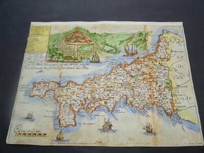 Pre-1900 - Antique Map Of Cornwall