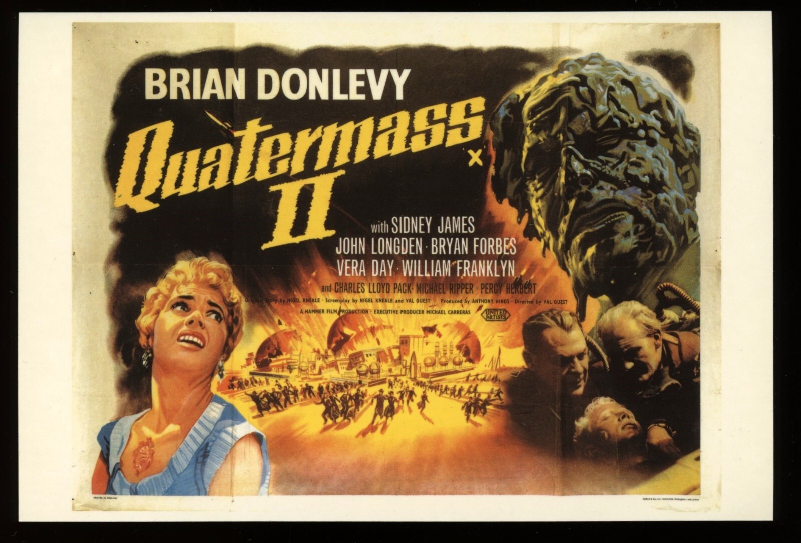 Quatermass II Hammer Horror Movie Cinema Film Poster Art Postcard | eBay