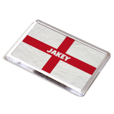FRIDGE MAGNET - Jakey - St George Cross/England Flag - Boy's Name Gift ...