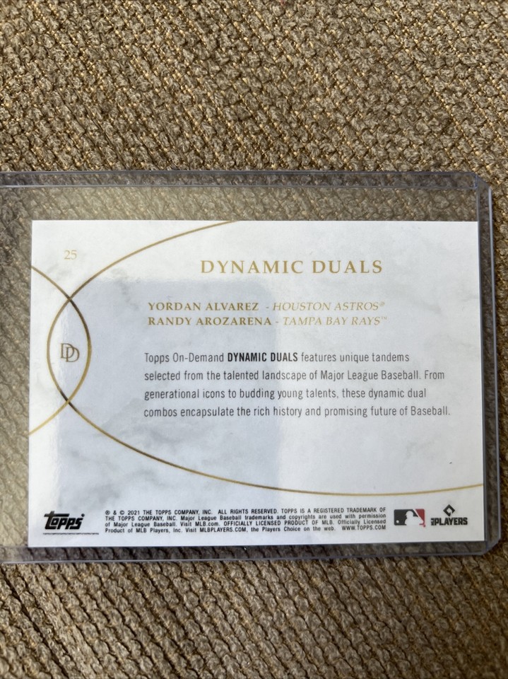 2021 topps dynamic duals yordan alvarez and randy arozarena | eBay