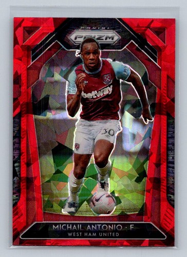 2020-21 Panini Prizm Premier League #193 Michail Antonio Red Cracked ...