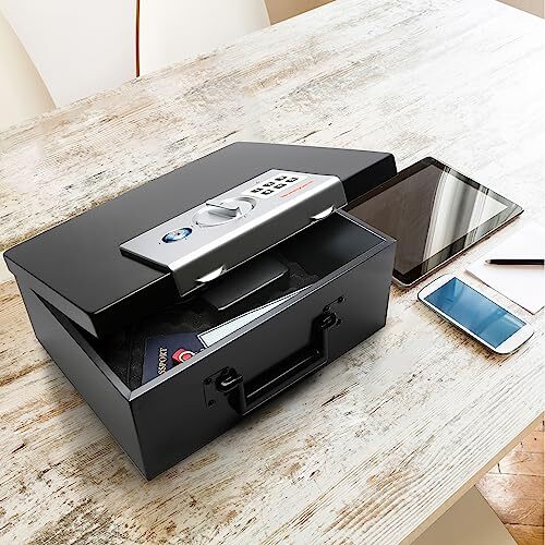 6108 Fire Resistant Steel Security Safe Box with Digital Lock, 0.26 ...