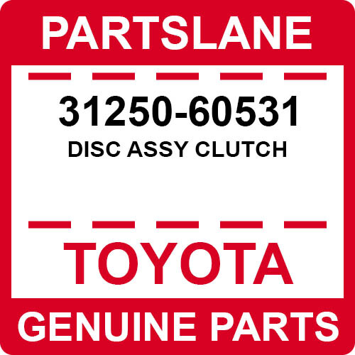 Toyota Genuine 3125060531 Disc ASSY Clutch 31250-60531 for sale online ...