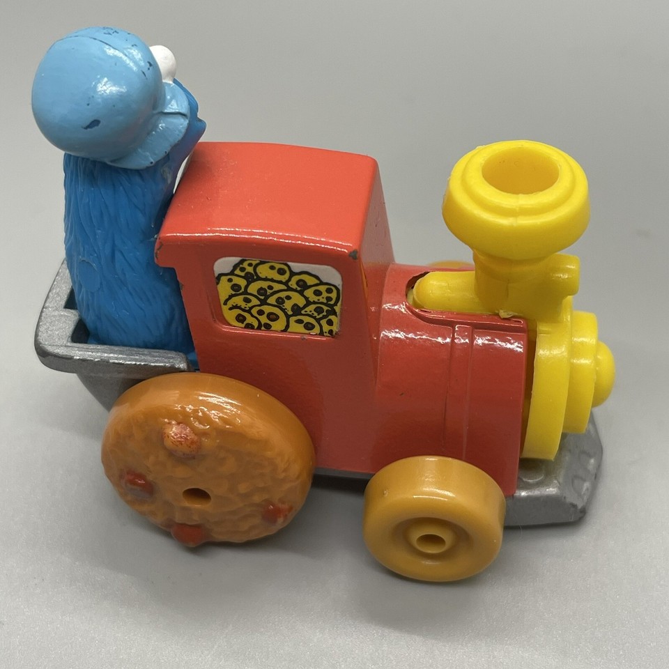 Vintage Playskool 1981 Muppets Sesame Street Cookie Monster Red Train ...