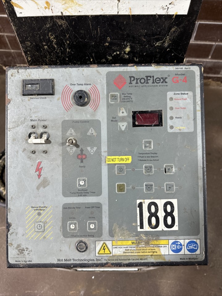 *USED* Hot Melt Technologies Proflex G-4 Adhesive Glue Dispenser 120V ...