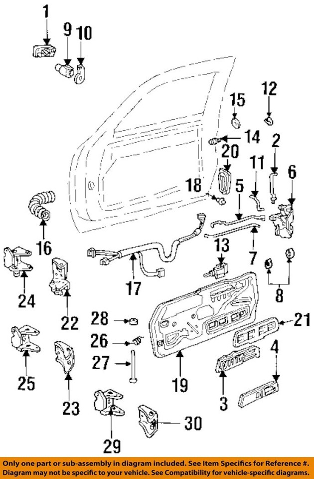 GM OEM 88-05 Blazer Front Door Lock Hardware-Hinge Assy Bushing ...