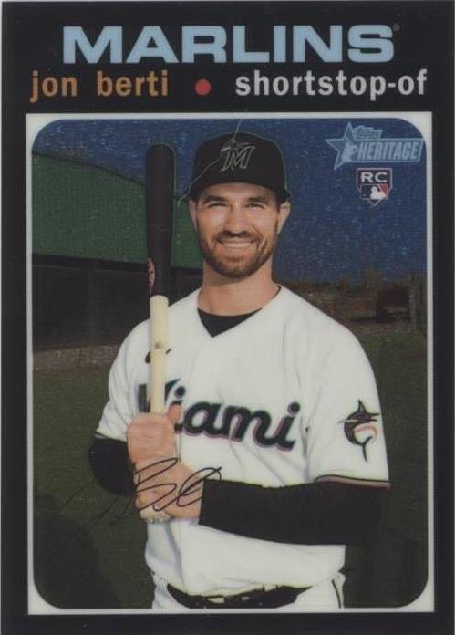 2020 Topps Heritage High Number - Jon Berti #THC-540 Chrome /999 (RC ...