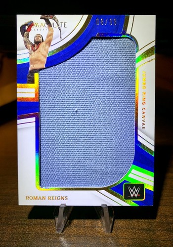 2023 WWE PANINI IMMACULATE ROMAN REIGNS RING USED BACKLASH 2022 CANVAS ...
