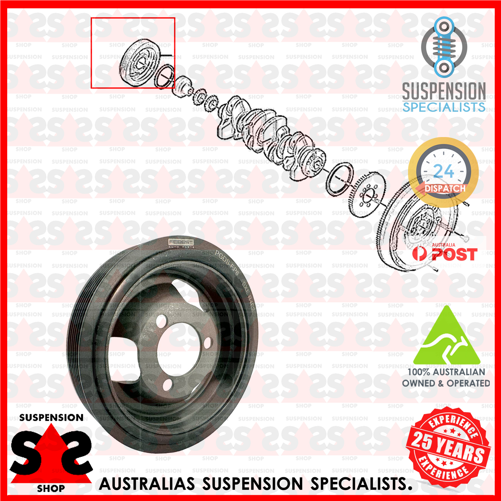 Belt Pulley, Crankshaft Suit MINI Paceman Cooper S MINI PACEMAN (R61 ...