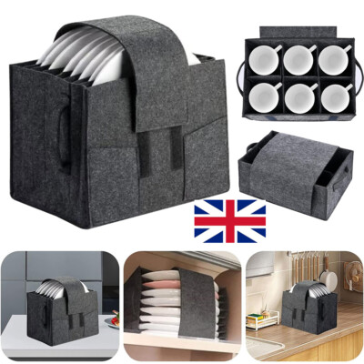 Caravan Plate Holder Tableware Storage Bag For Motorhome Campervan Boat ...