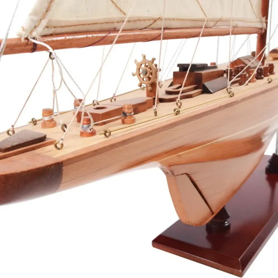 Endeavour America's Cup J Class Yacht Wood Model 24" Boat Sailboat New ...