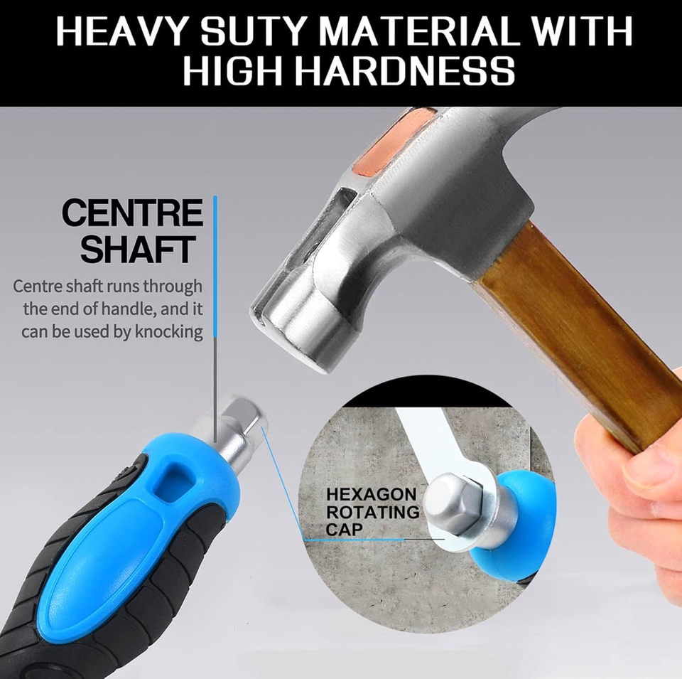12Piece Magnetic Screwdriver Set HEAVY DUTY Phillips& Slotted Go ...