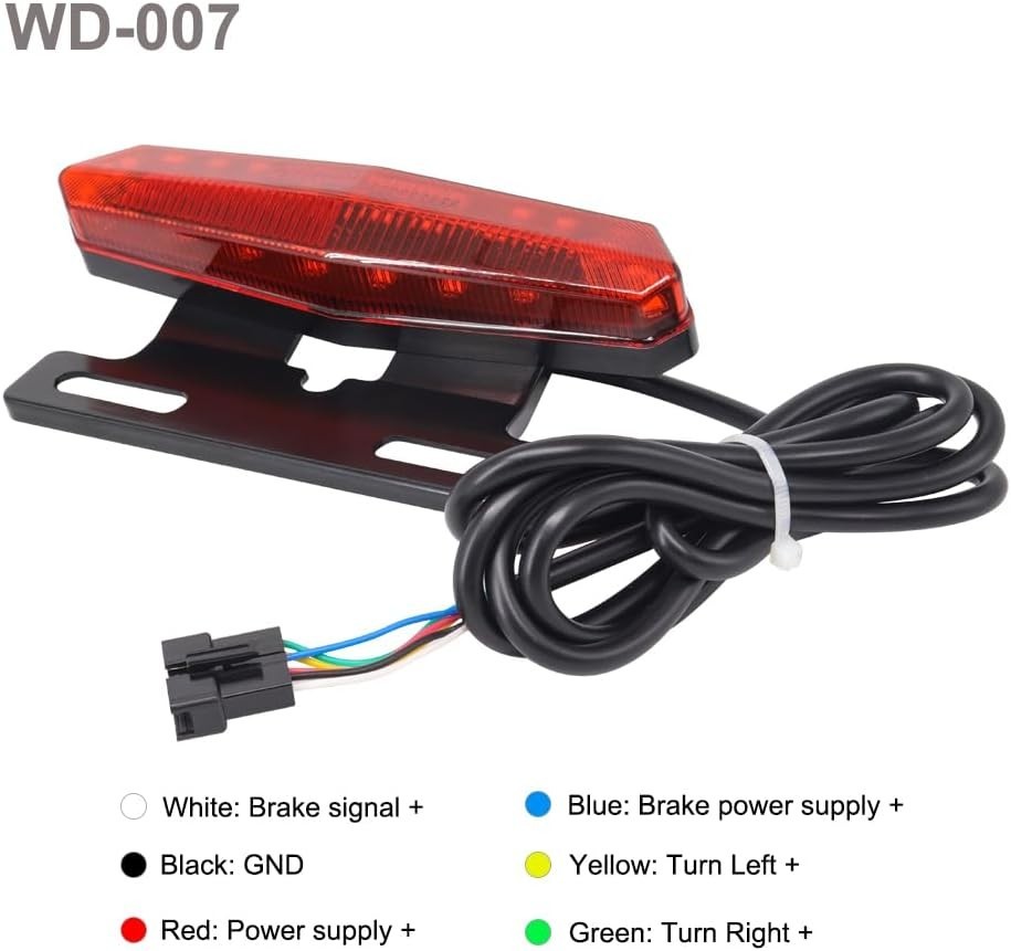 36V 48V Ebike Light Kit, Electric Bike Headlight Horn 100dB, Ebike Tail ...