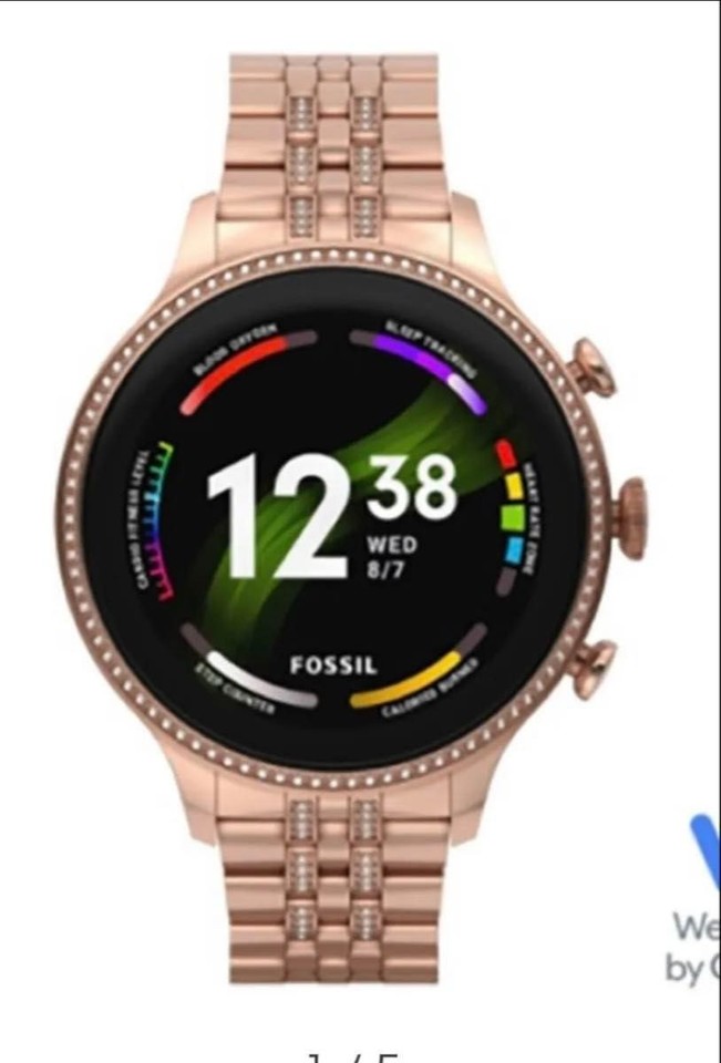 Fossil Smart Watch FTW6077 Generation 6 Watch GEN6 Rose Gold | eBay